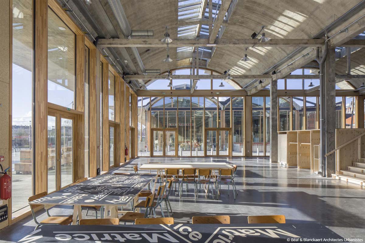 Bazaar St So : réhabilitation d'une halle ferroviaire - Bâtiment Biosourcé